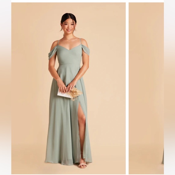 Birdy Grey | Dresses | Birdy Grey Sage Green Chiffon Bridesmaid Dress ...